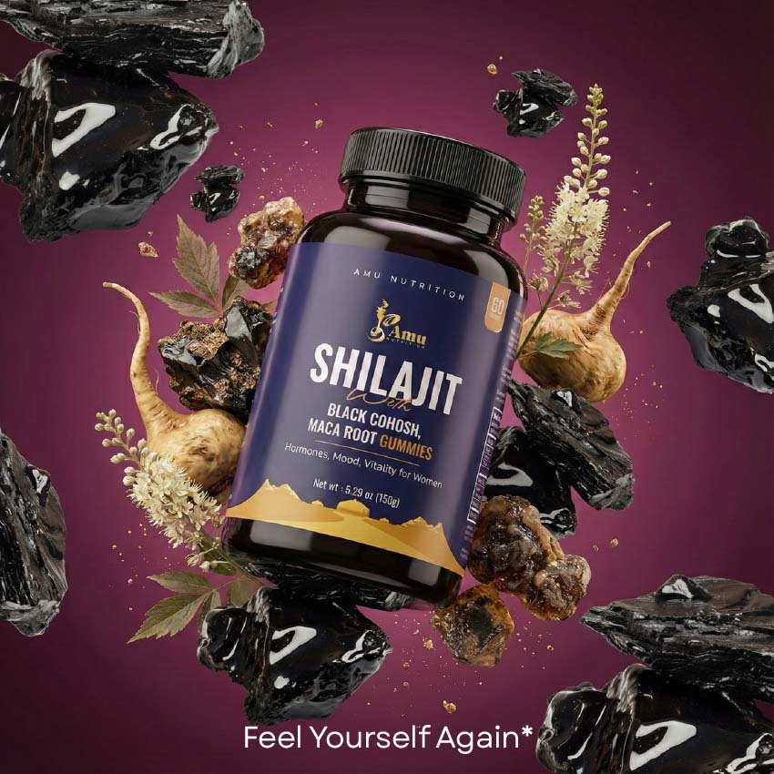 Shilajit with Mace root, Black Cohosh Gummies for Pre-Menopause ...